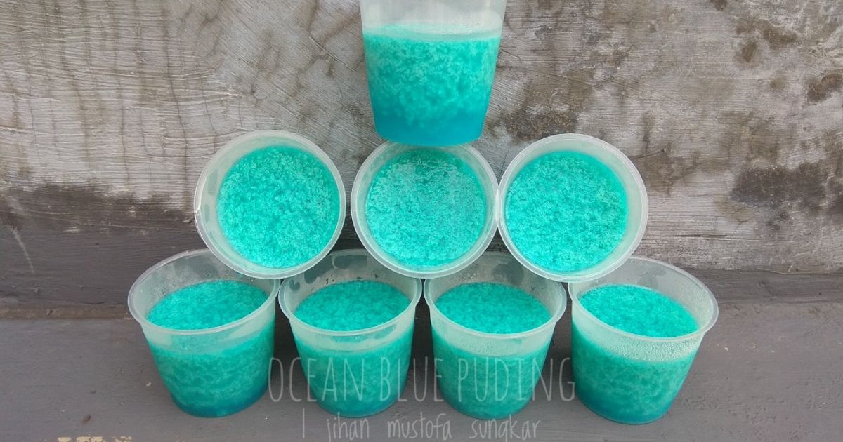 Resep 17. Ocean Blue Puding #Tantanganakhirtahun #Masakditahunbaru oleh ...