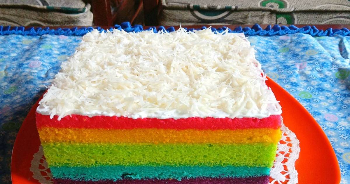 Resep #1. Rainbow cake oleh isnaini - Cookpad