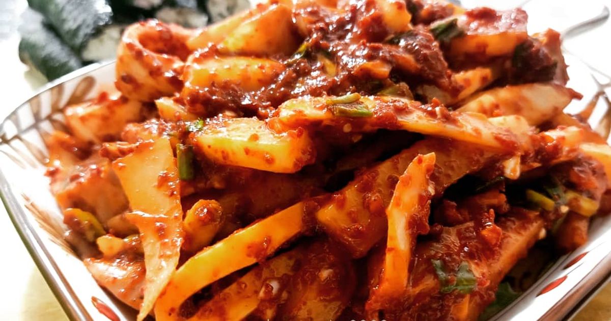 Resep Chungmu Ojingeo Muchim || Cumi Pedas Berbumbu oleh Anggraita ...