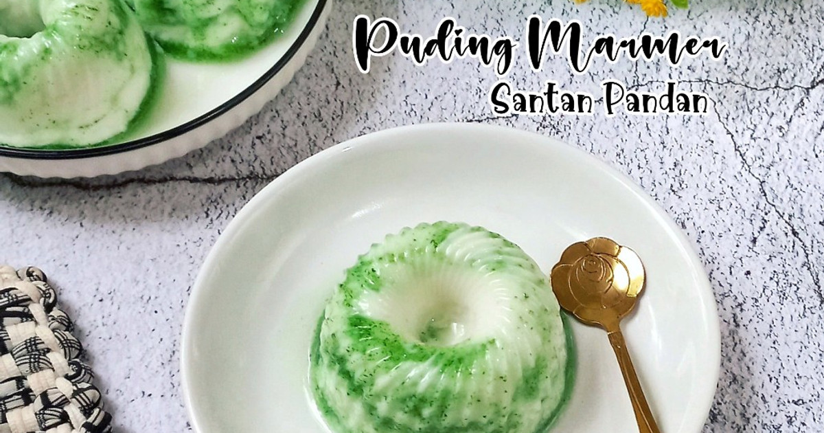 Resep Puding Marmer Santan Pandan oleh Vey Alodia's Kitchen - Cookpad