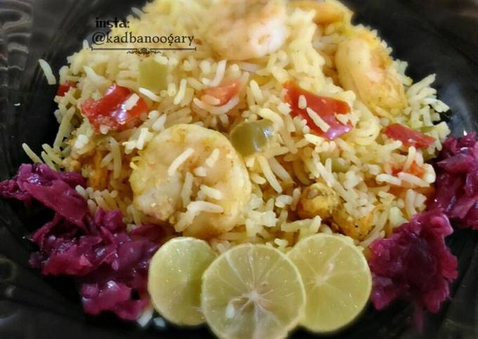 طرز تهیه میگو پلو رژیمی (بدون روغن) 🍤 ساده و خوشمزه توسط kadbanoogary ...