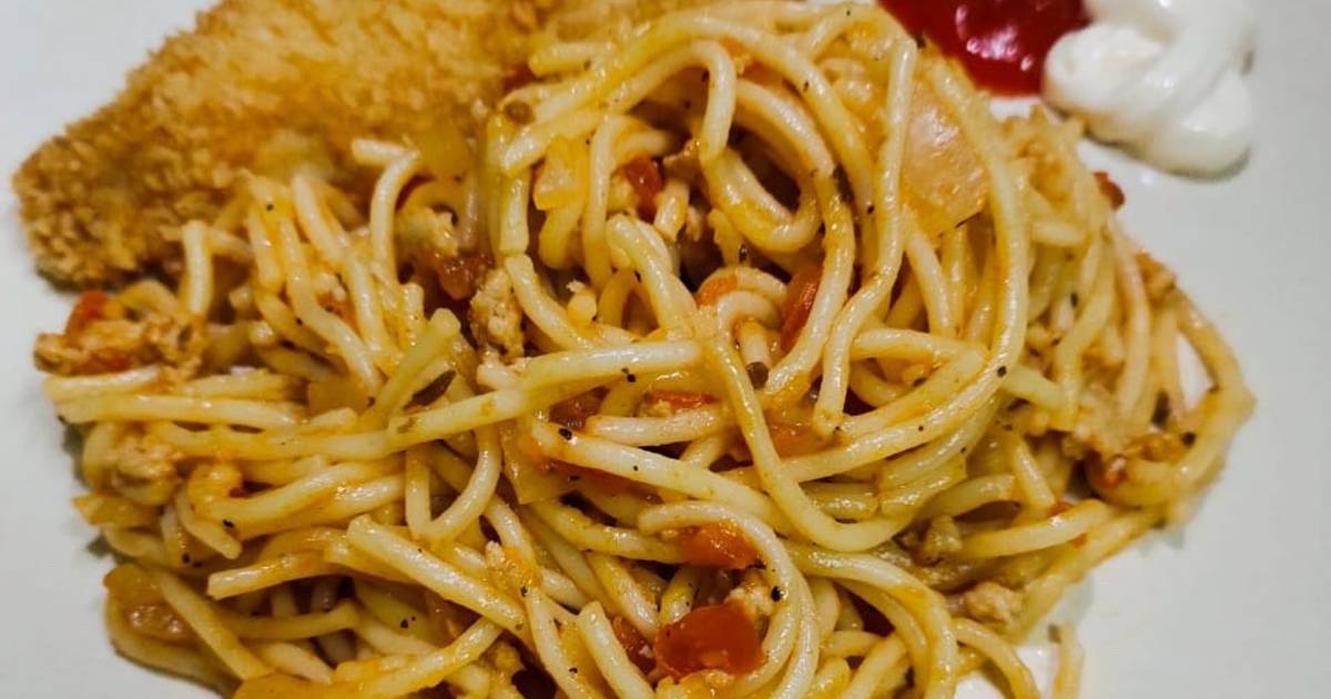Resep Spaghetti & Fish Chips oleh Yuliana Sanny - Cookpad