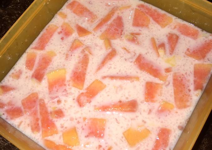 Resep Es susu jeli pepaya oleh yeli fitriana - Cookpad