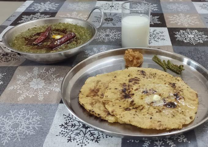Makai ki roti & Sarson Ka Saag Recipe by Adwit Agarwal - Cookpad