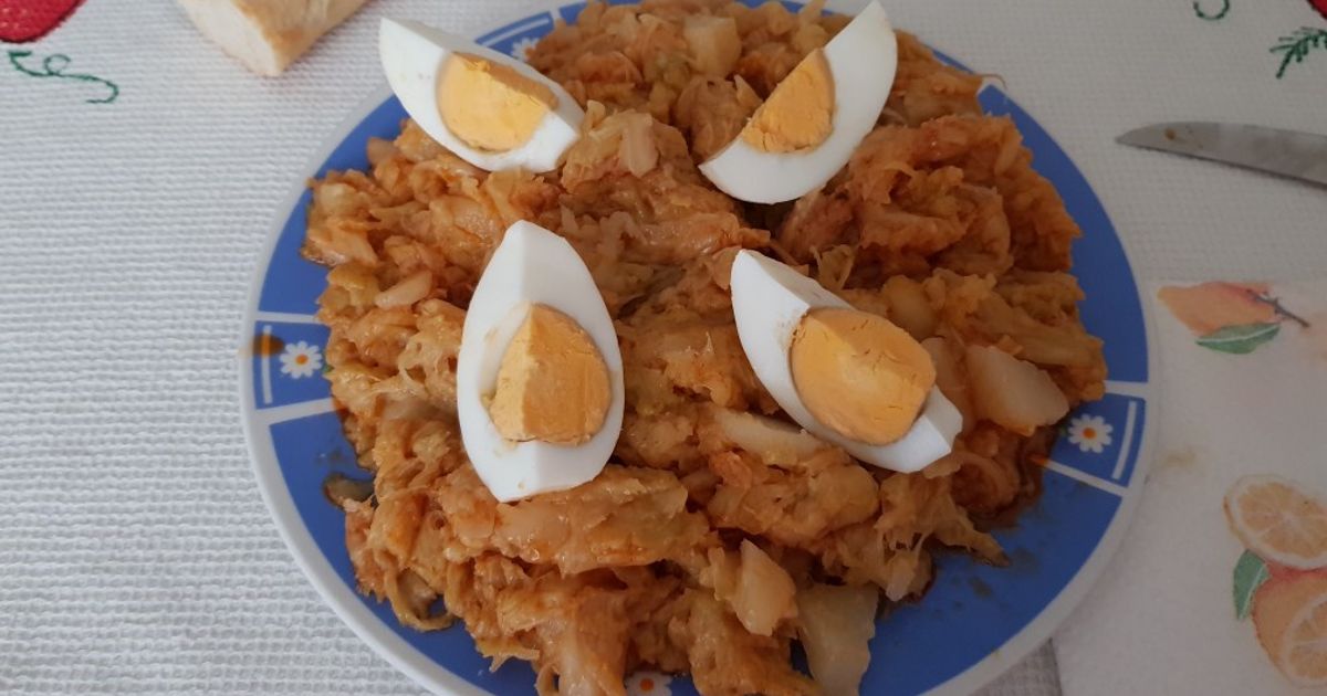 Repollo Con Huevo Cocido Receta de Patri