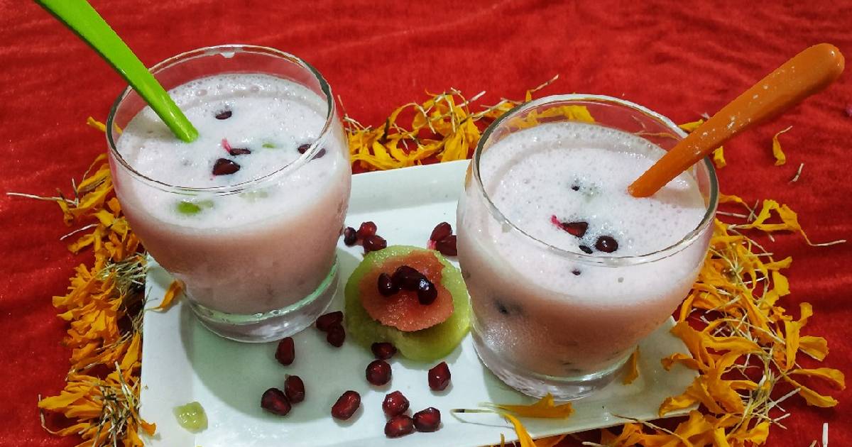 Mix-Fruits Jam Lassi Recipe by Er. Amrita Shrivastava - Cookpad