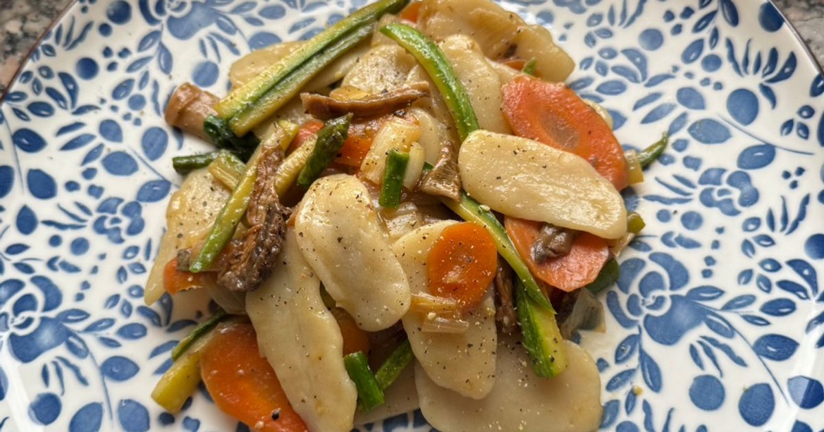 Homemade Rice Gnocchi Stir Fried With Vegetables Recipe by Doris
