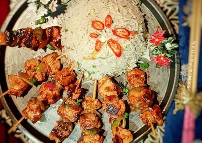 Chicken shashlik stick Recipe by Sam - Cookpad