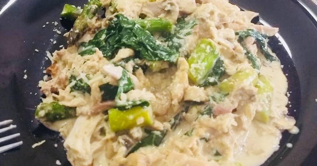 Pollo con espinacas y champinones - 166 recetas caseras - Cookpad