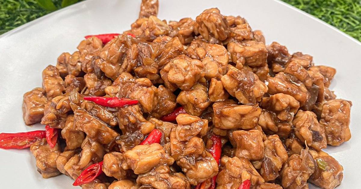 Resep Orek tempe paling simple dan enak oleh ULA SYIFA NF - Cookpad