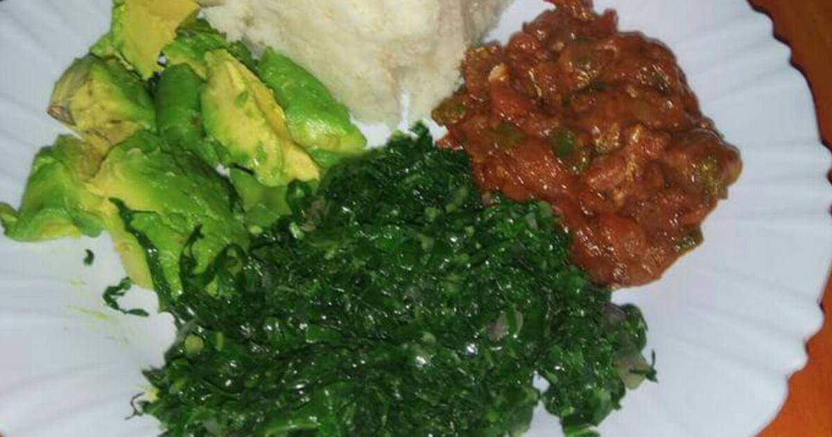 Wet beef fry, veges with ugali Recipe by Alice Wanjiku - Cookpad