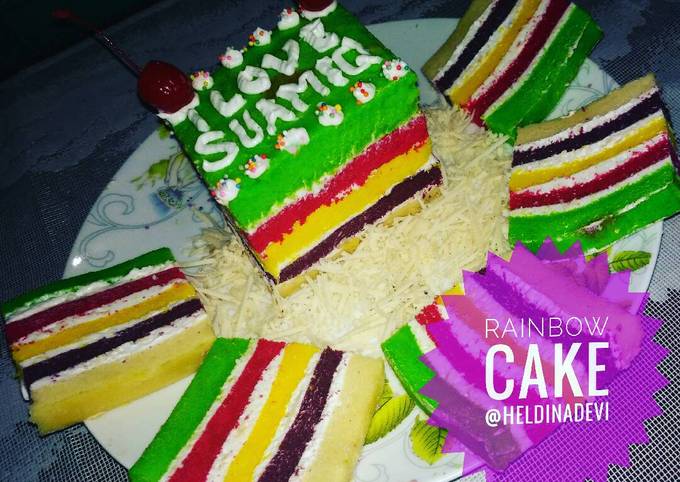 Resep Rainbow Cakes 🌈 oleh heldinadevi ~ - Cookpad