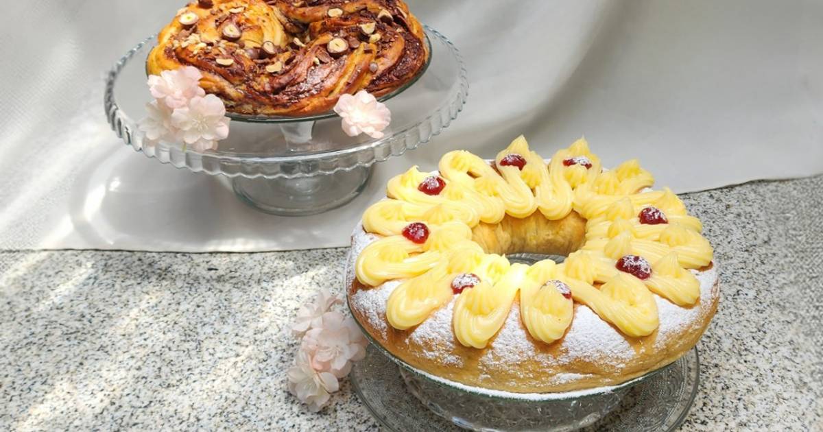 👑🐪Rosca de Reyes rellena - 2 variantes: Nutella y Dulce de leche con ...