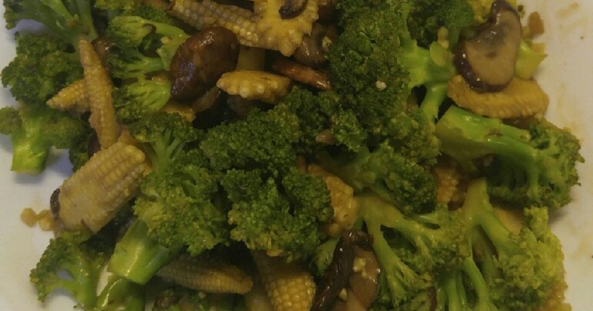 Resep Stir Fry Broccoli Baby Corn Mushroom oleh suji - Cookpad