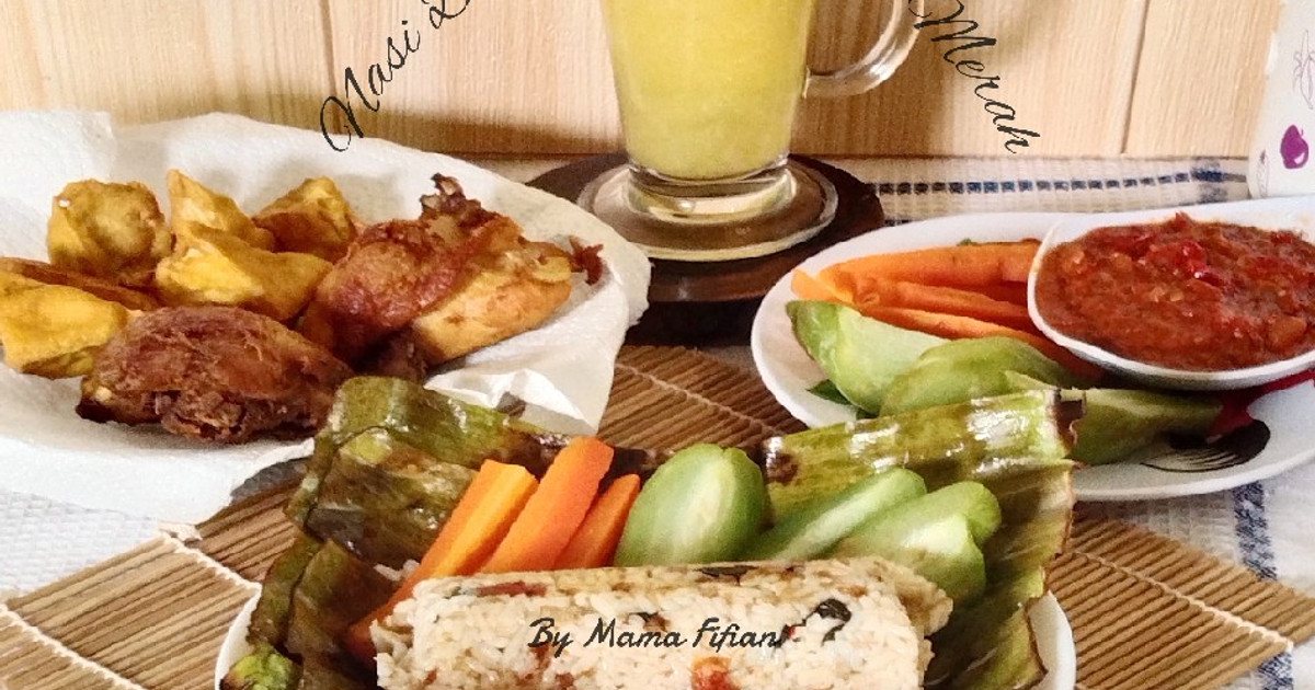 Resep Nasi Bakar Teri Oncom Merah oleh Lanjarsih/Mama Fifian ...