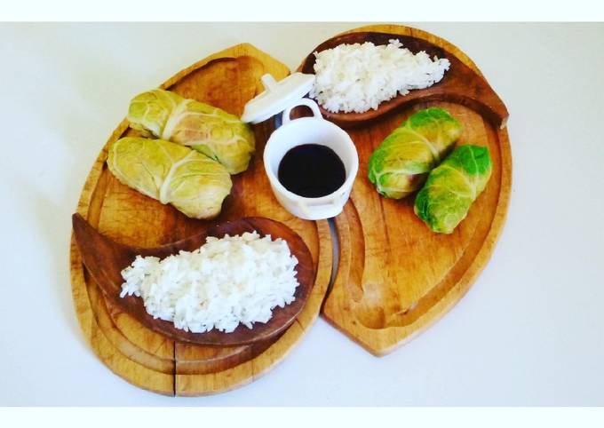 Rouleaux de chou vert et son riz blanc 🌱 de Veggie Maman - Cookpad