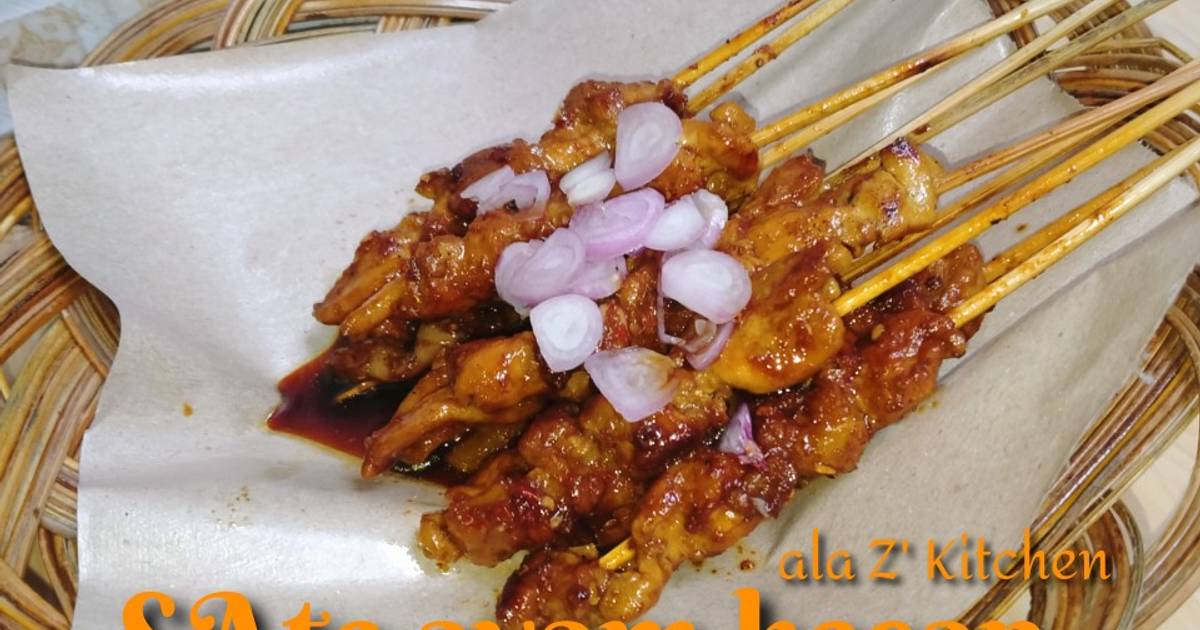 Resep Sate Ayam Bumbu Kecap Oleh Zhafrans Kitchen Cookpad