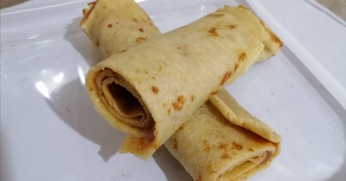 Panqueques con manjar Receta de Naty Cruz- Cookpad
