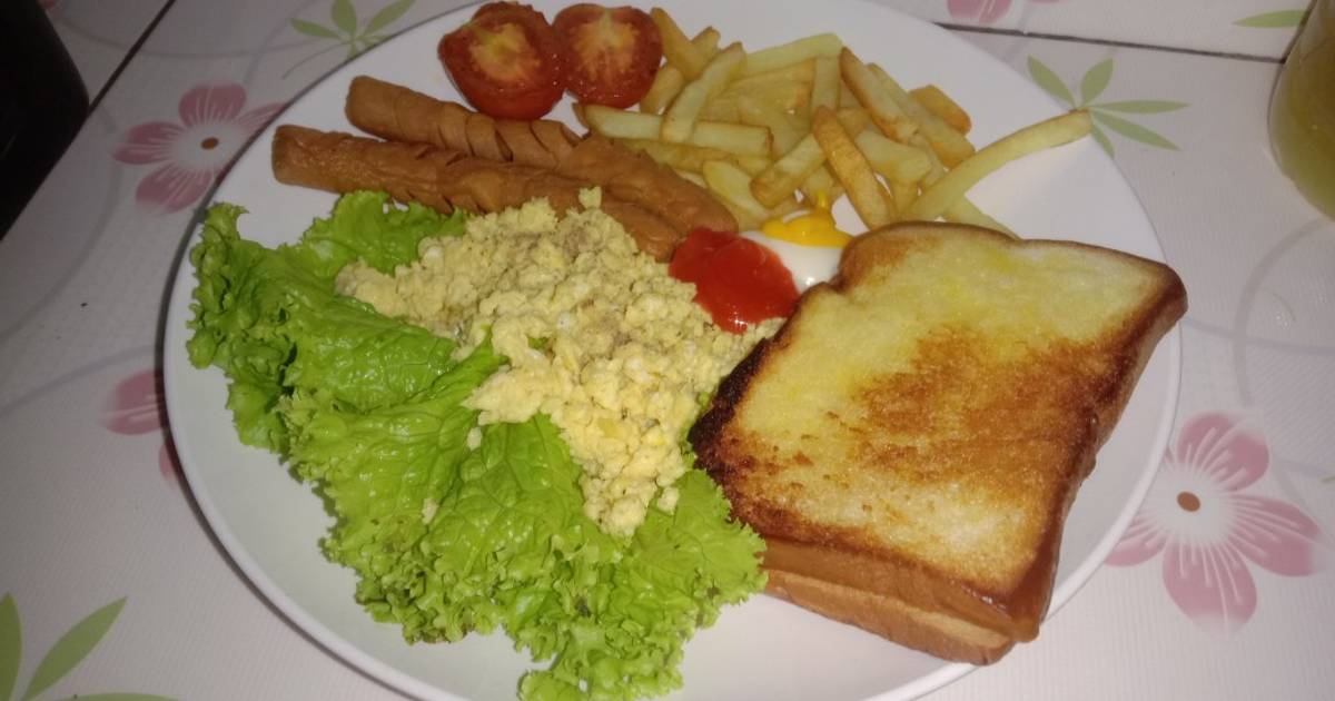 Resep English Breakfast (low budget) oleh Belia Putri - Cookpad