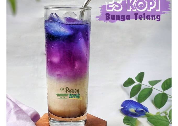 Resep Es Kopi Bunga Telang oleh Erny Sulistyowati (Pawon Erny) - Cookpad