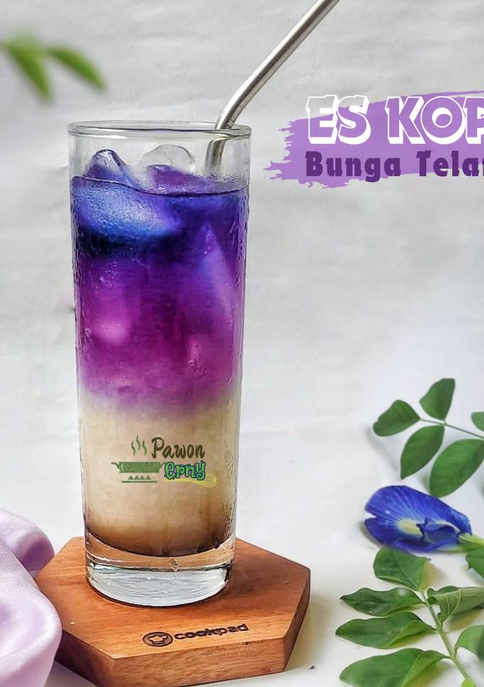 Resep Es Kopi Bunga Telang oleh Erny Sulistyowati (Pawon Erny) - Cookpad