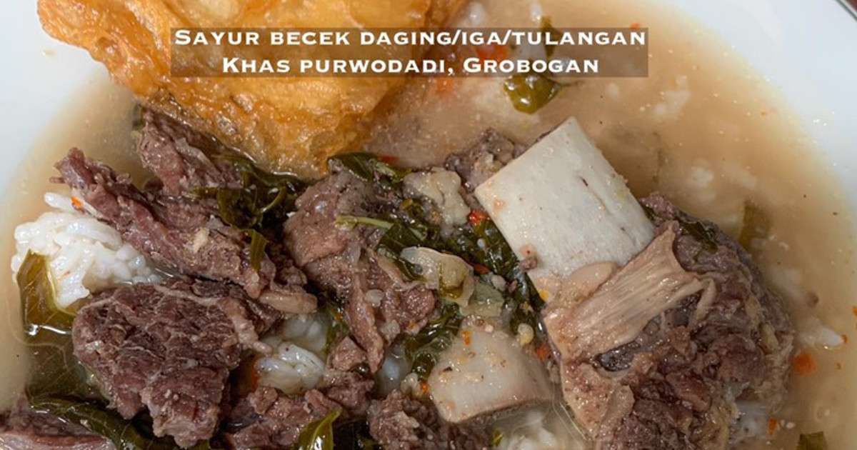 Resep Sayur Becek Daging/Iga/Tulangan oleh dapur mbokdee - Cookpad