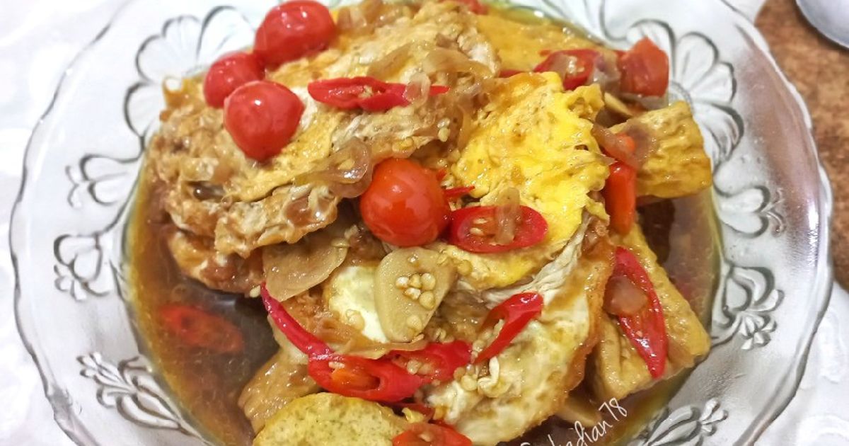 Resep telor ceplok tahu kecap rumahan enak dan mudah - Cookpad