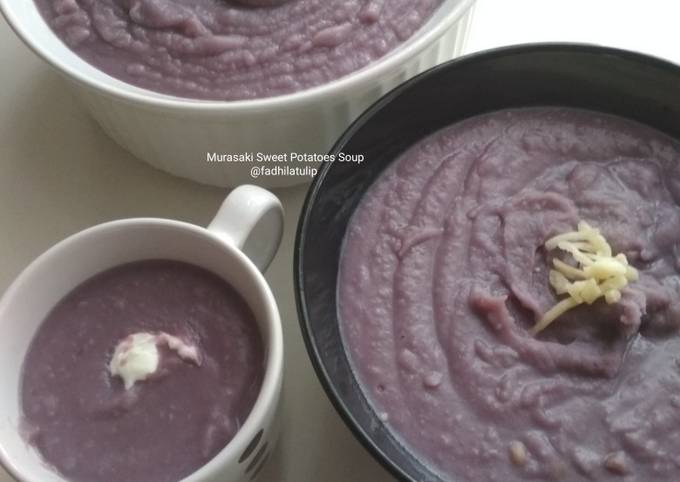 Resep Bubur / Sup Kental Ubi Ungu (Murasaki Sweet Potatoes Soup) oleh ...