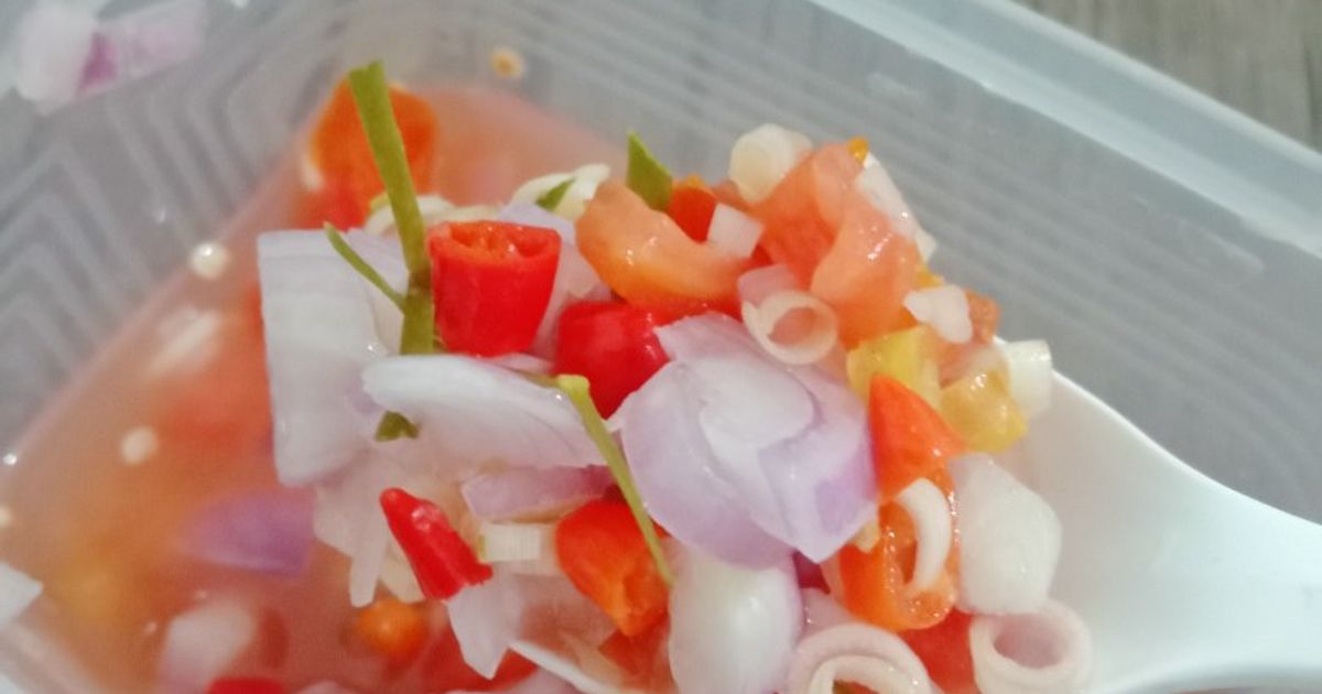 Resep sambal dabu dabu manado tanpa minyak rumahan enak dan mudah - Cookpad