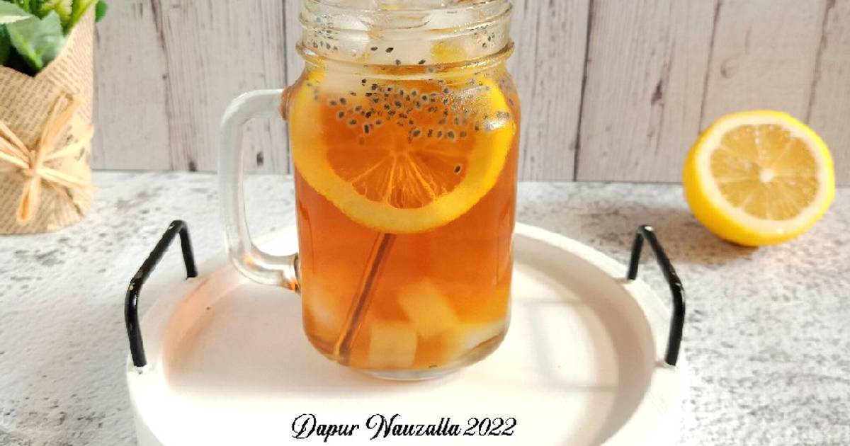 Resep Es Lemon Tea Nata de Coco (Nata de Coco Lemon Iced Tea) oleh ...