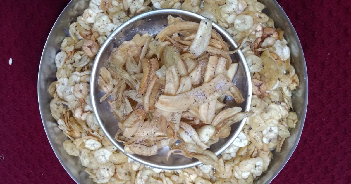 Sangita kumbhani દ્વારા રેસીપી કાચા કેળાની વેફર (Raw Banana Wafer ...