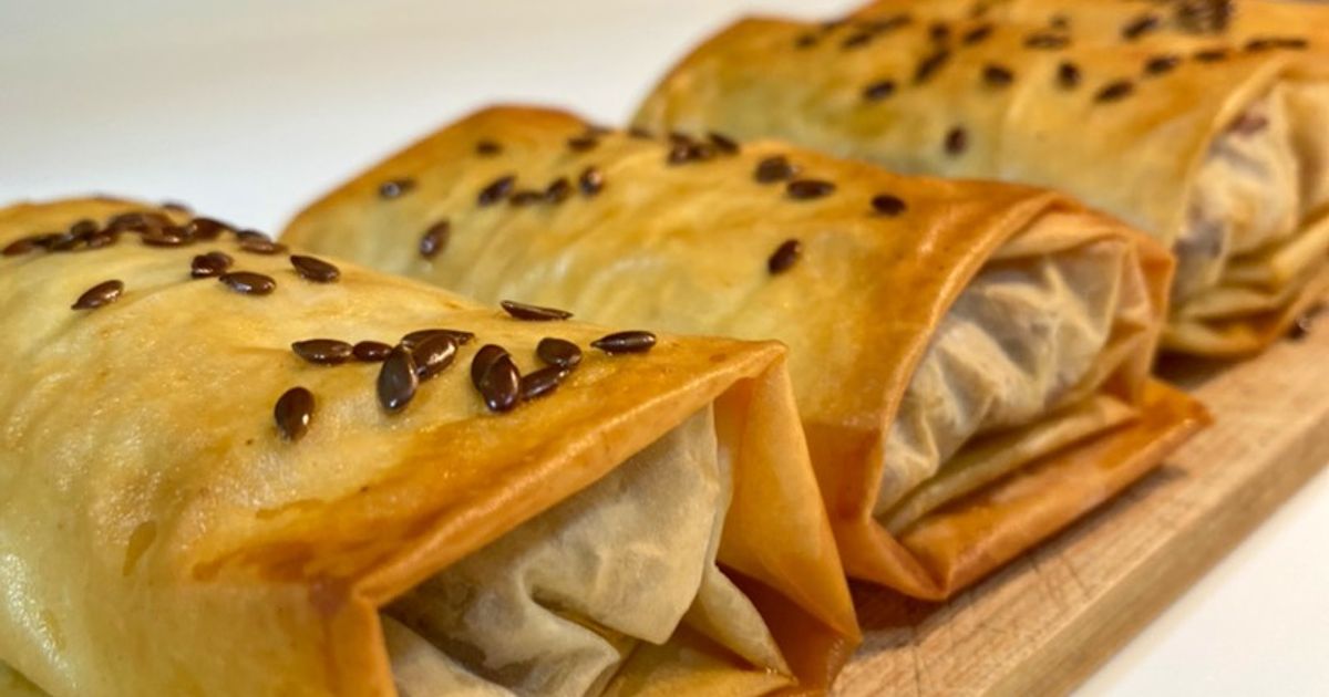 Rollitos De Pasta Filo Rellenos De Carne Receta de Bea M