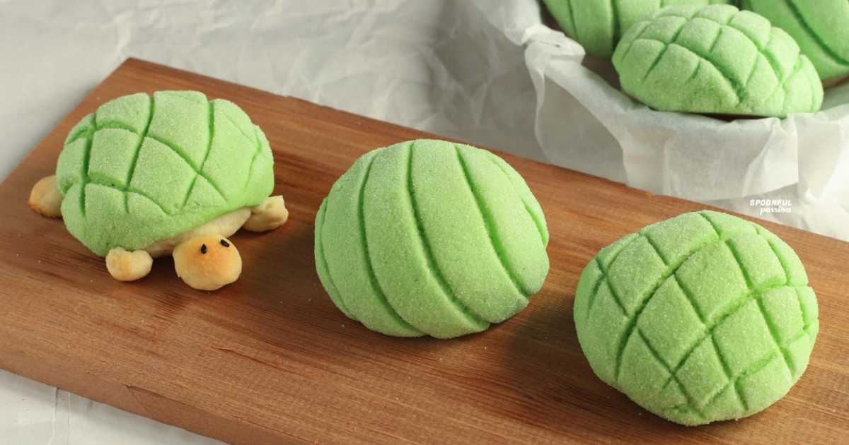 Melon Pan [Melon Shaped Bun] Recipe by Spoonful Passion