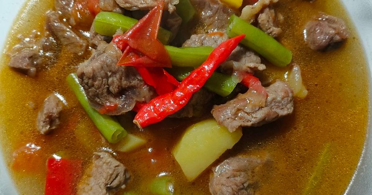 Resep Sayur Daging Buncis Kentang Santan oleh Key - Cookpad