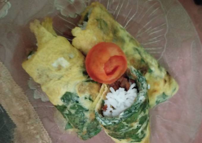 Resep Nasi gulung telur bayam oleh Muhsonah Hamid - Cookpad