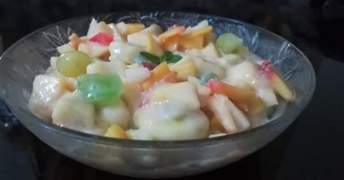Creamy Friut Chat Recipe by Niha Ch👩‍🍳 - Cookpad