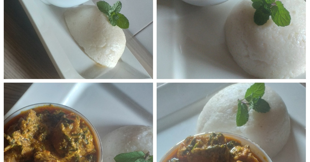 Tuwon Shinkafa With Egusi Soup Recipe by Laini's Kitchen. - Cookpad