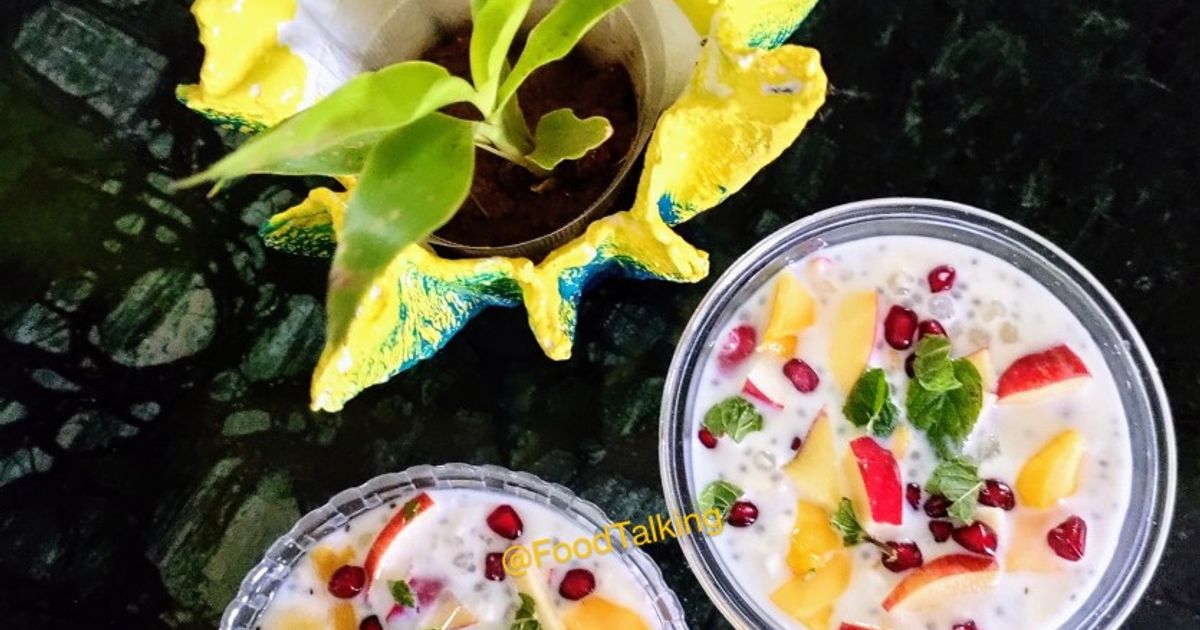 Sago Fruits Dessert Recipe by Dr.Madhumita Mishra - Cookpad