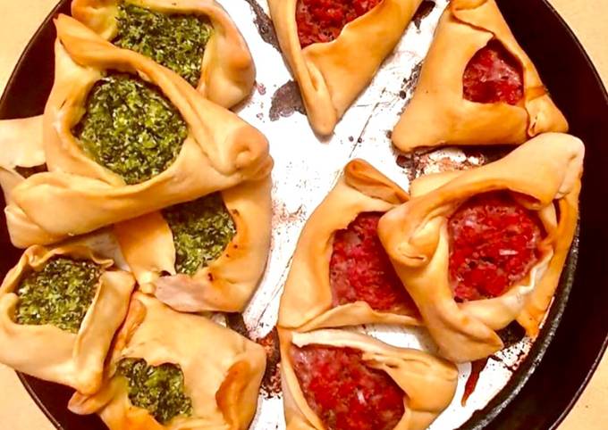 Sfijas o empanadas árabes de acelga y carne Receta de 🌸 Carolita 🌸- Cookpad