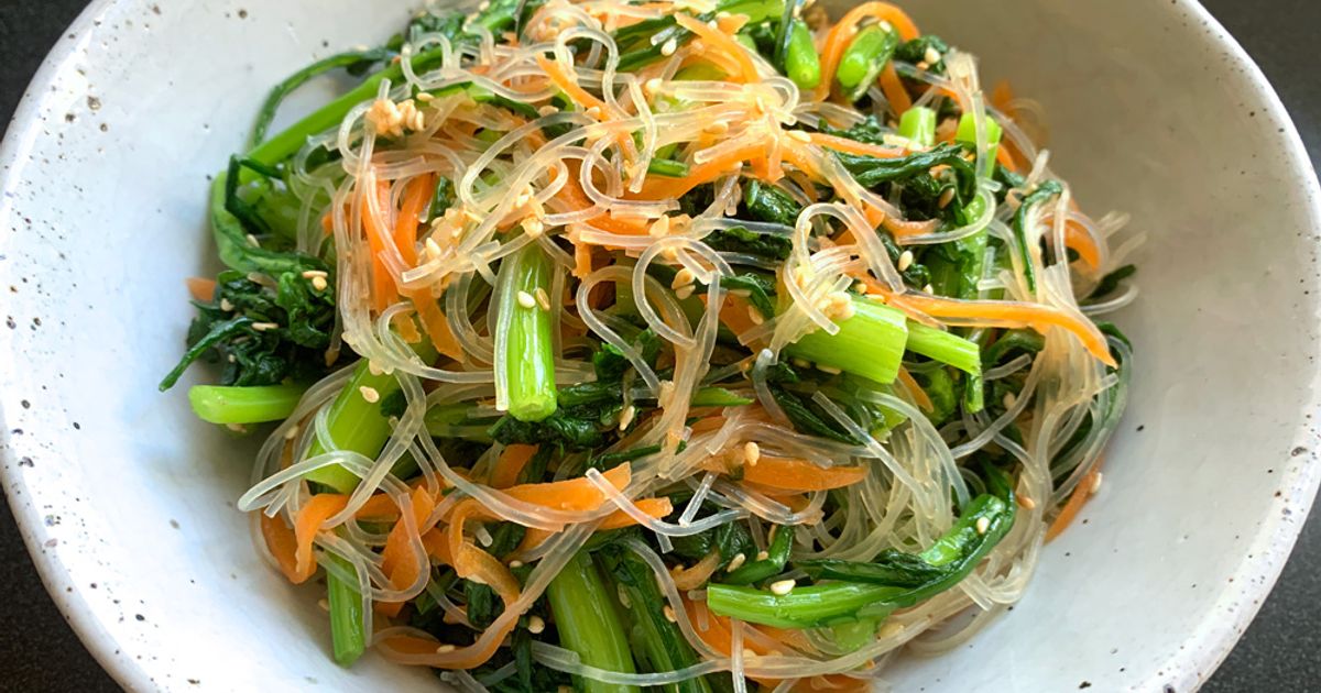 Shungiku (Edible Chrysanthemum) & Harusame Namul Recipe by Hiroko ...