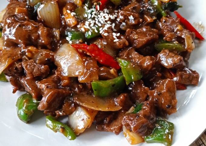 Resep Sapi lada hitam oleh Nasuha Hayatun - Cookpad