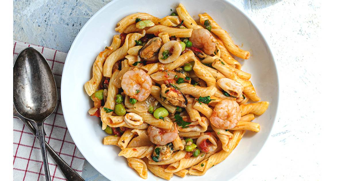 Pasta marinera (seafood pasta) Recipe by Mireya González - Cookpad