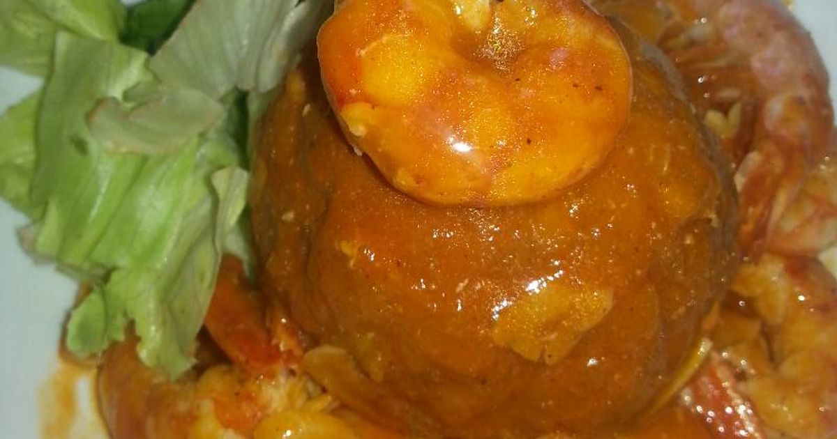 Mofongo Con Gambones Al Ajillo Receta de Ángeles Medina