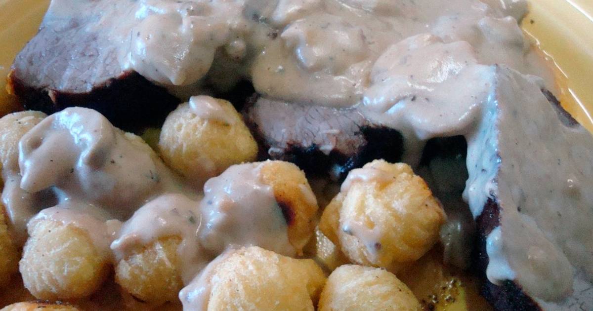 Peceto con salsa de champiñones - 8 recetas caseras- Cookpad