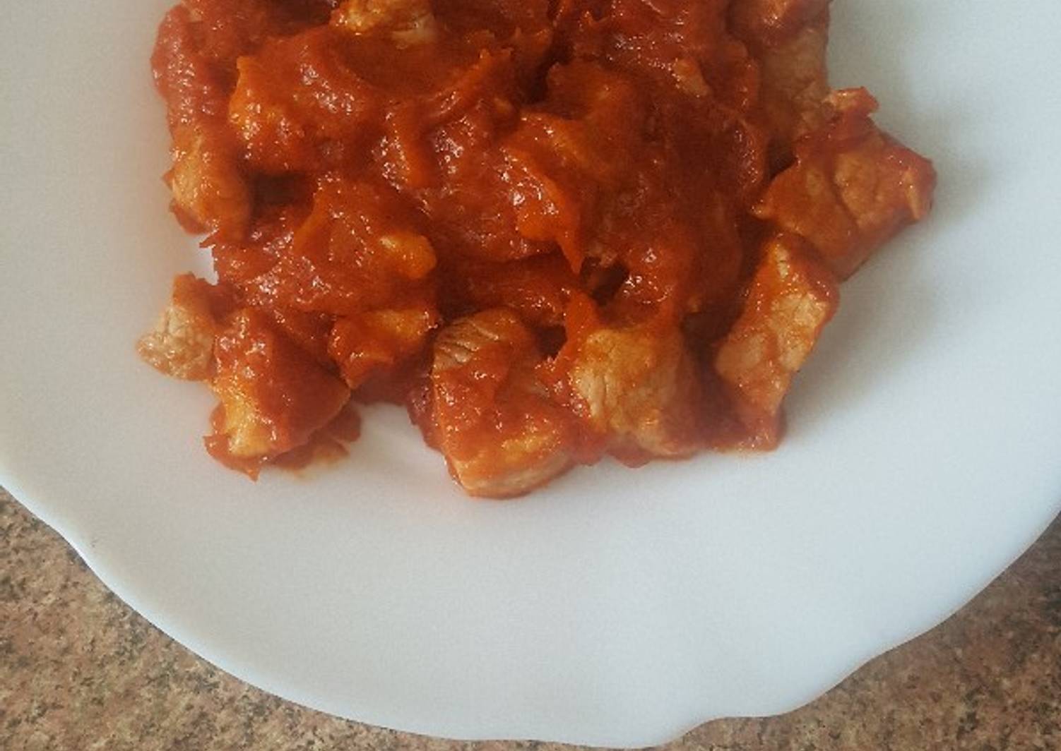 Magro con tomate como le gusta a la vecina Receta de Mari galvez- Cookpad