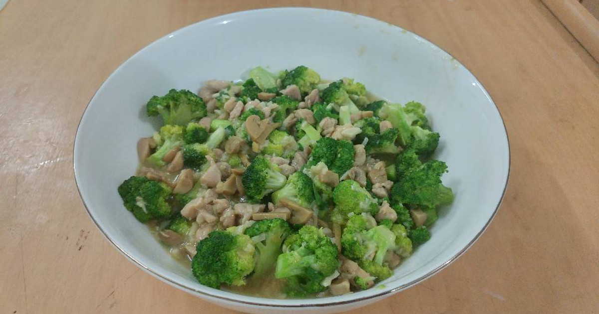 Resep Brokoli Cah Ayam Jamur (Chinese Chicken Broccoli Mushroom Sauce ...