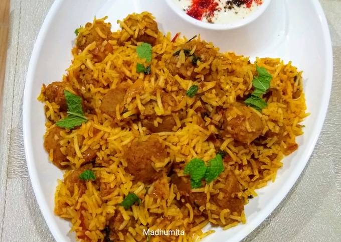 Soya Chunks Biryani SOYA CHUNKS BIRYANI / MEAL MAKER BIRYANI RECIPE
