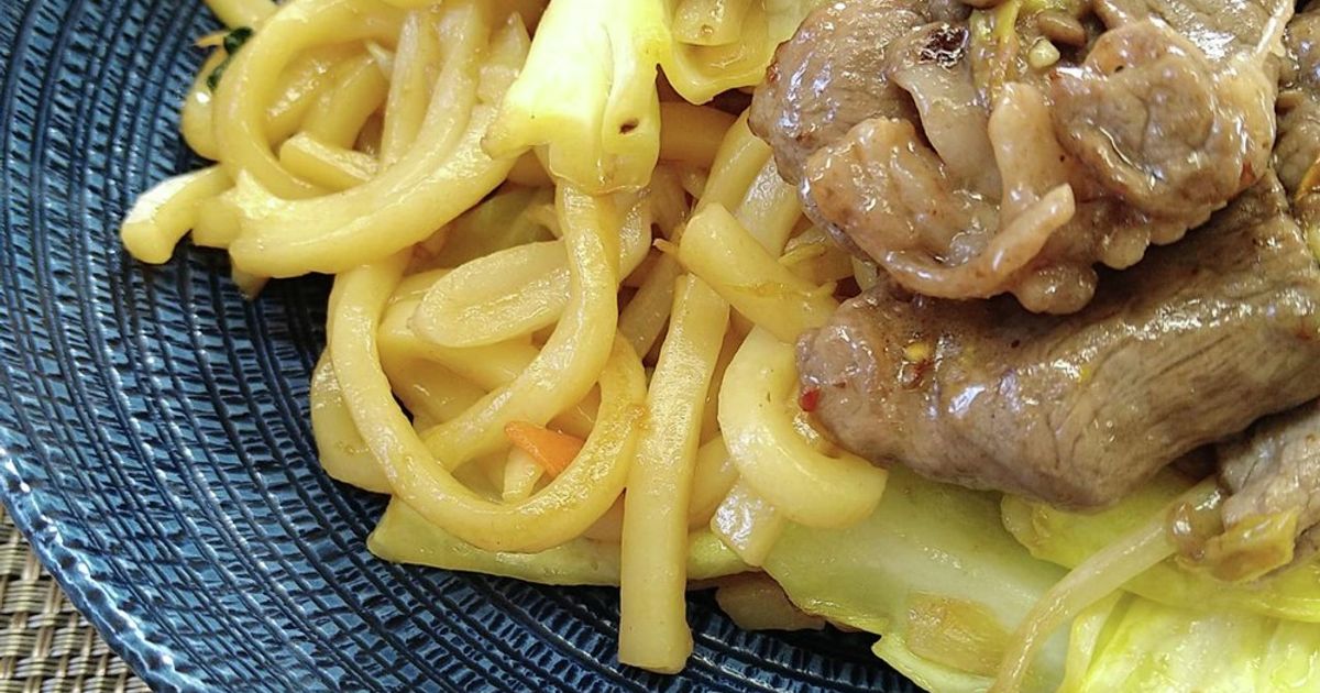 Beef Yaki Udon Recipe by 切干大根のかわさき屋