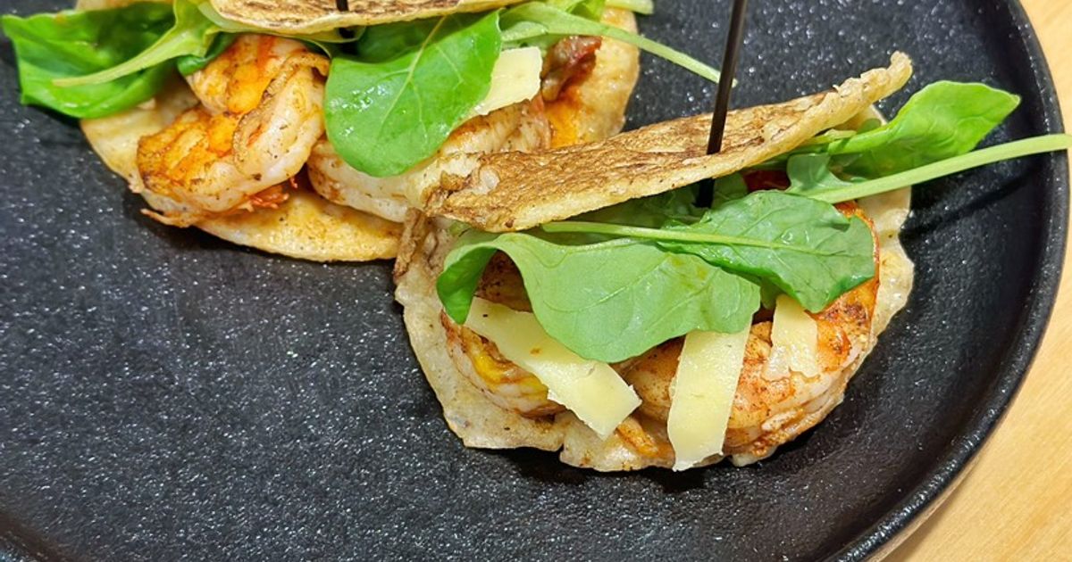 Mini Flatbreads With Truffle Gouda And Shrimp Recipe By 蘇廚