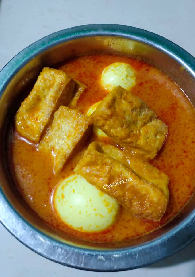 Resep Gulai Tahu Telur Tanpa Santan oleh Chendera Ria Lim - Cookpad